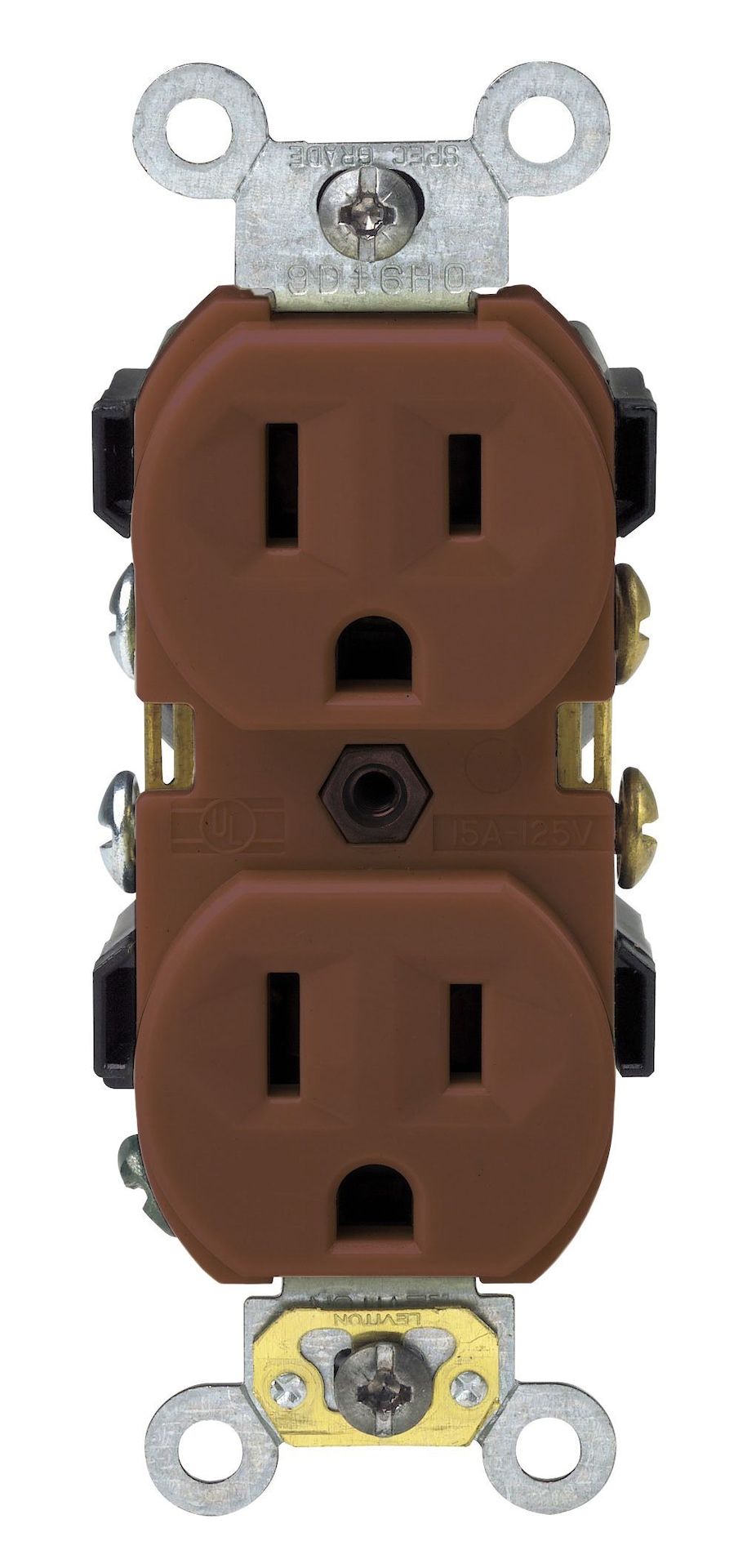 Leviton 0CR15-733 Narrow Body Duplex NEMA 5-15R Receptacle, 15A, 125V ...