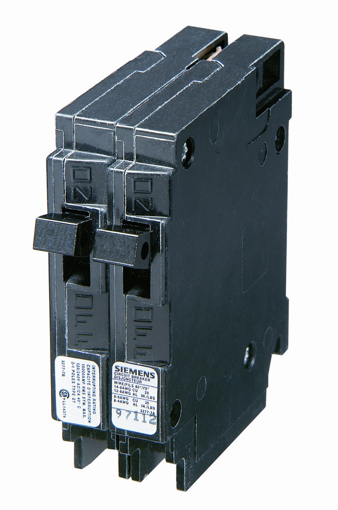 SIEMENS Q1515NC Space Saving Type Q Breaker, Black, 15A, 120V, 1 Pole ...