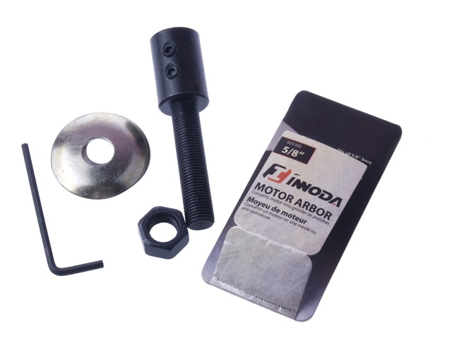 Innoda Motor Arbor with 2 Flange Rings, Black Oxide Coated, 5/8-in ...