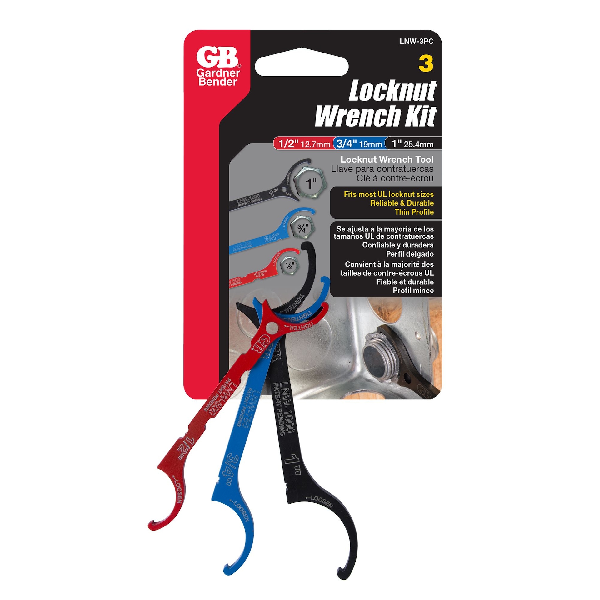 Gardner Bender Lock Nut Wrench Kit, 3-pc | Canadian Tire
