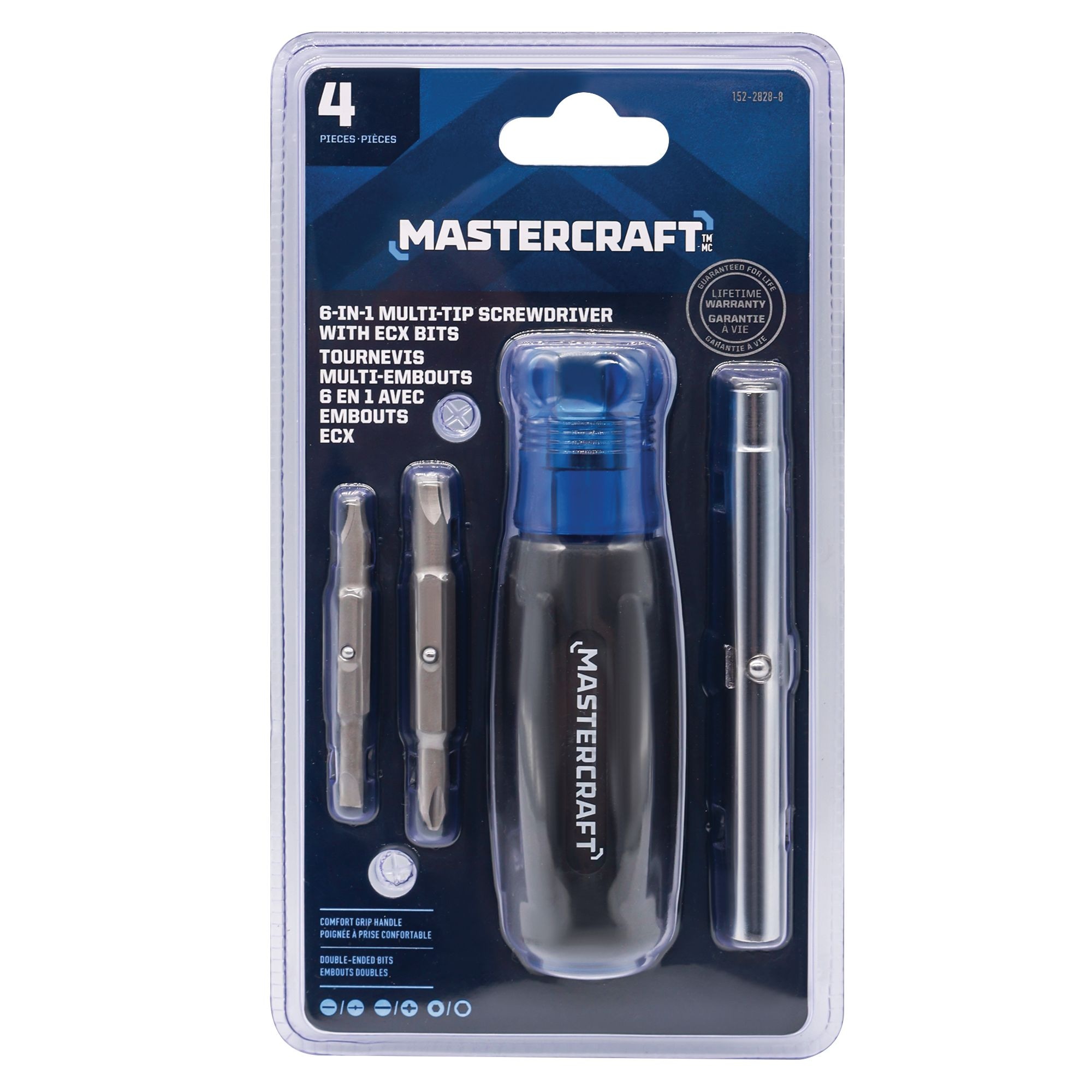 Mastercraft 6-in-1 Multi-Tip Screwdriver with ECX Bits | Canadian Tire