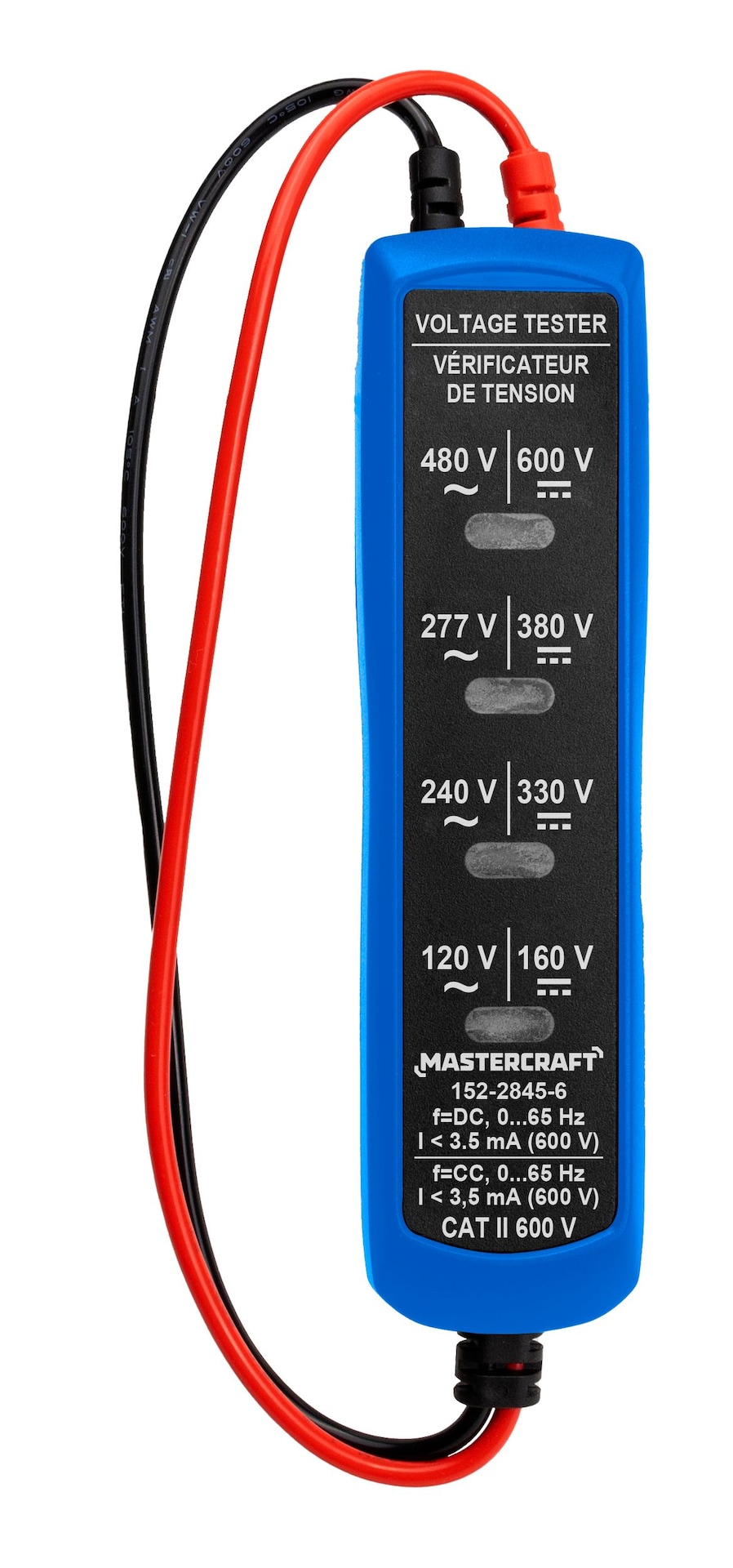 Mastercraft Voltage Tester, 480V AC/CA, 600V DC/CC, Blue | Canadian Tire