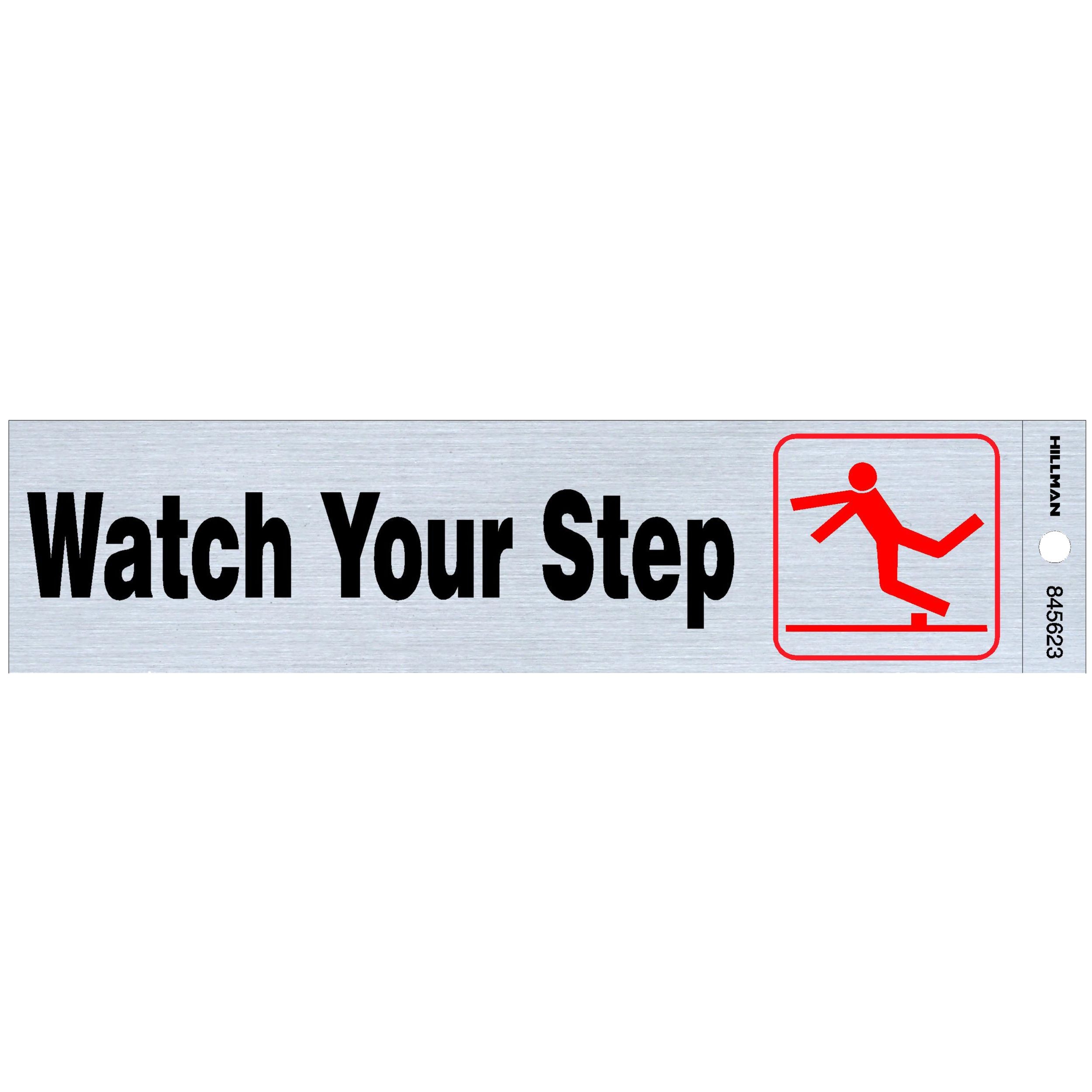 Hillman Adhesive Watch Your Step Sign, 2-in x 8-in | Canadian Tire