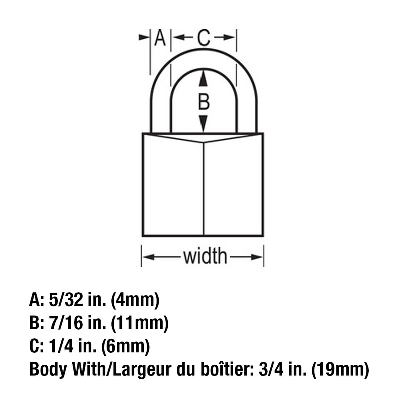 Master Lock 19mm-Wide Vinyl-Covered Solid Body Keyed Padlocks with 11mm ...