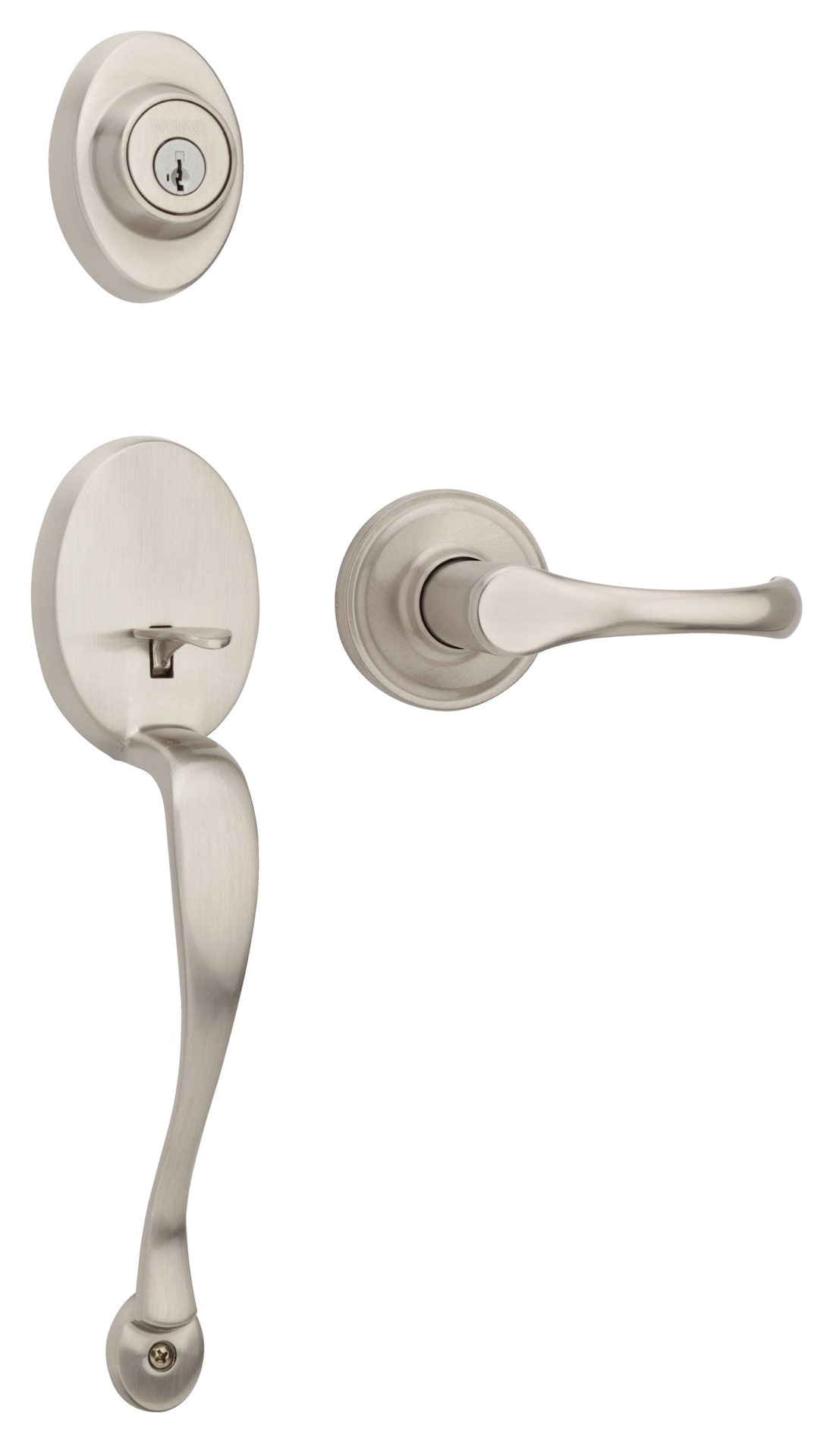 Weiser Augusta Grip Handle Set & Deadbolt Door Lock Set with Aspen ...