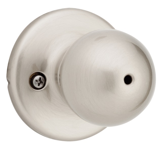 Weiser Class Privacy Ball Door Knob Lock Set, Satin Nickel | Canadian Tire