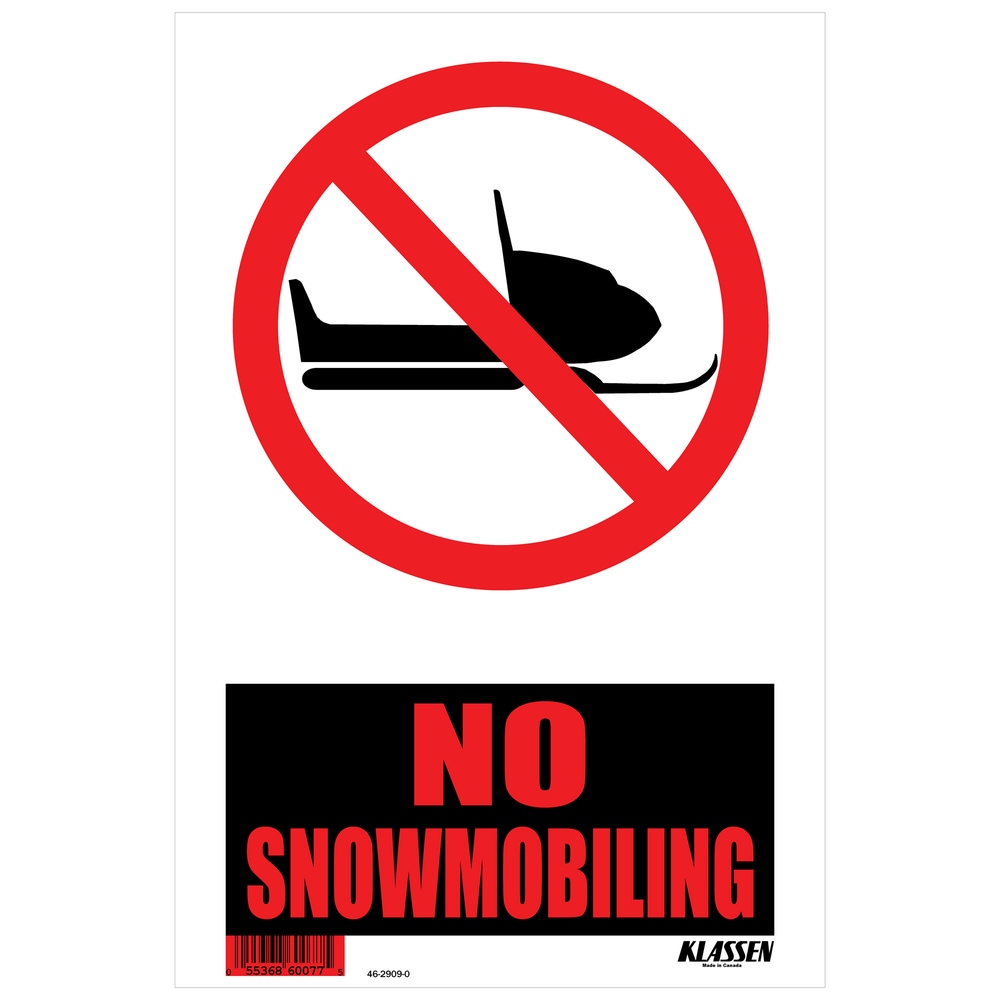 Klassen No Snowmobiling Sign, 8 x 12-in | Canadian Tire