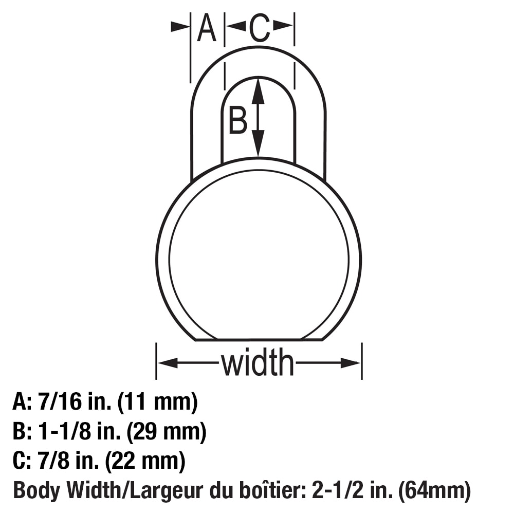 Master Lock 64mm-Wide Solid Body Steel Keyed Padlock with 29mm Shackles ...