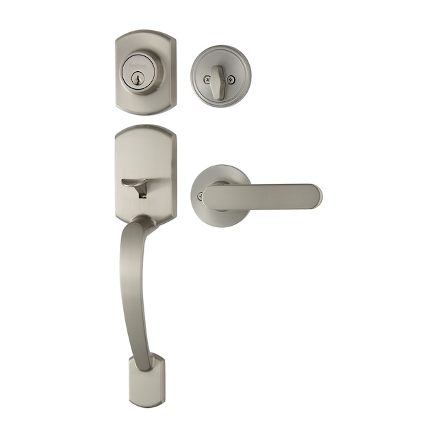 Garrison Contemporary Grip Handle Set & Deadbolt Door Lock Set with ...