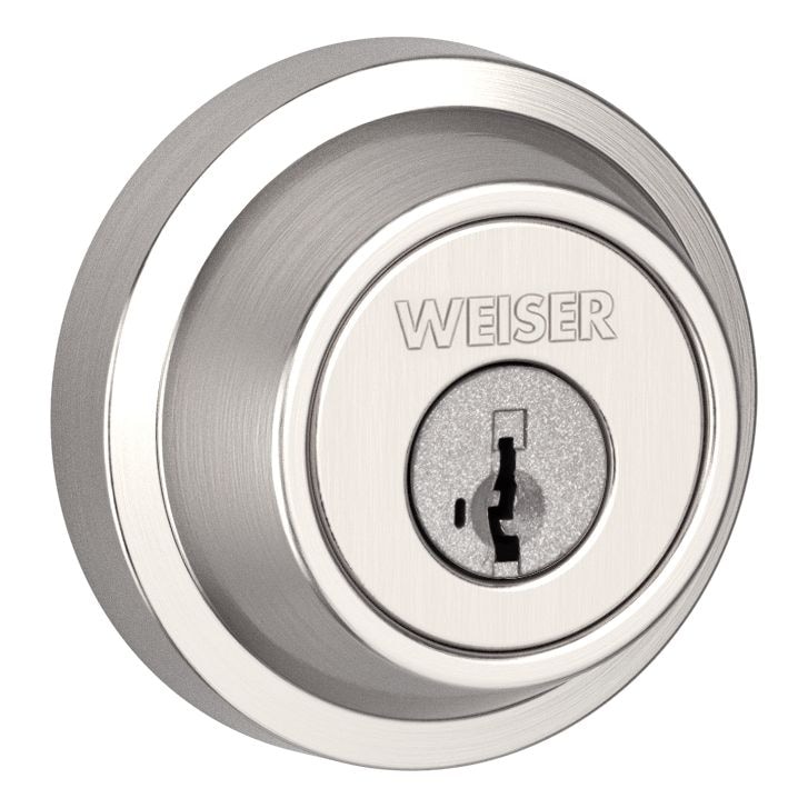 Weiser Elements Round Deadbolt Lock, ANSI/BHMA Grade 3 Certified Front ...