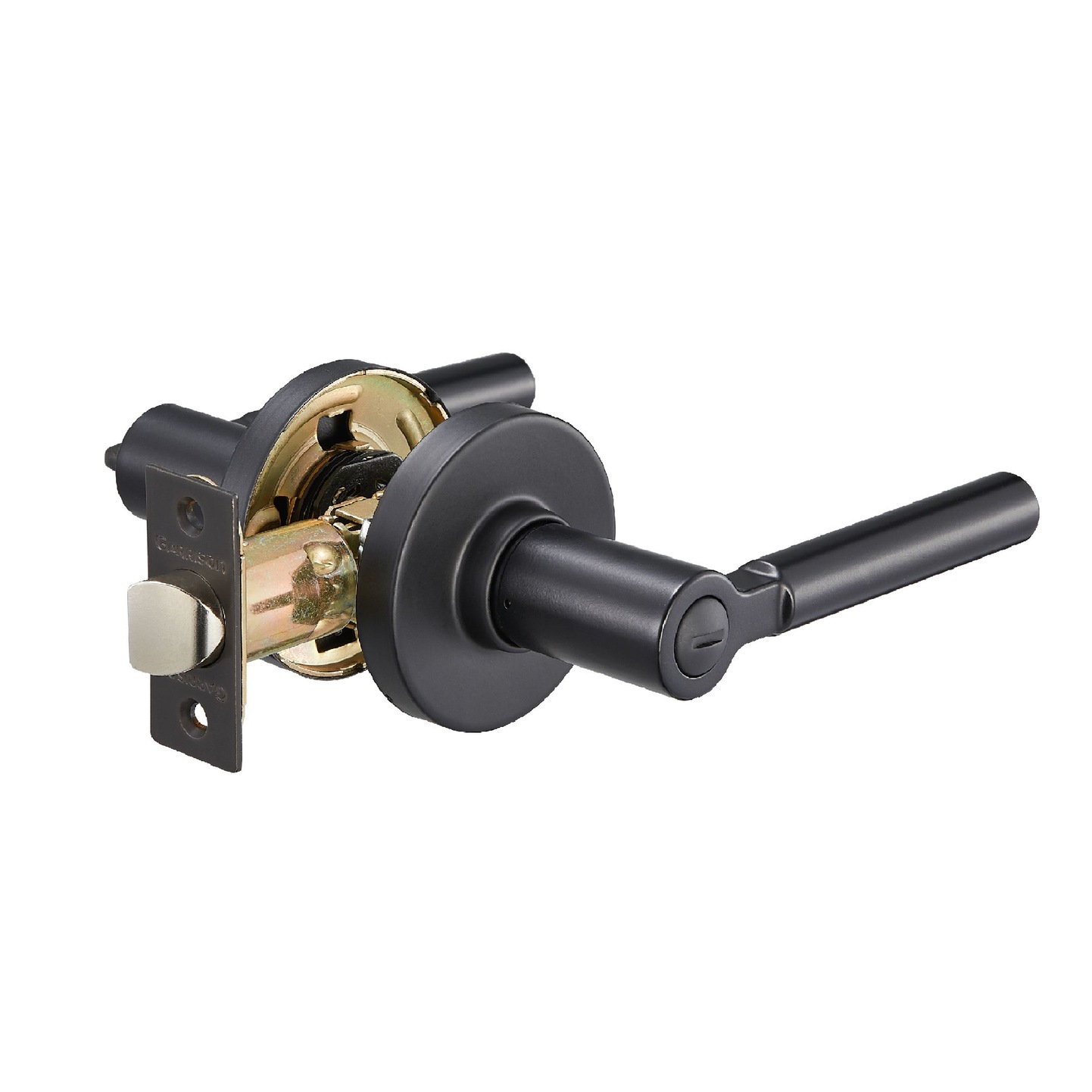 Garrison Contemporary Privacy Door Lock Handle Lever, Matte Black ...