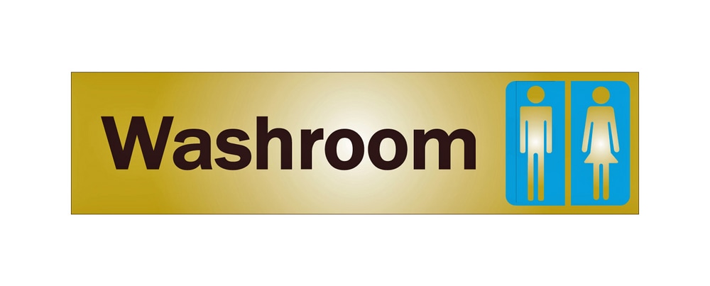 Sign Washroom, 2-in x 8-in | Canadian Tire