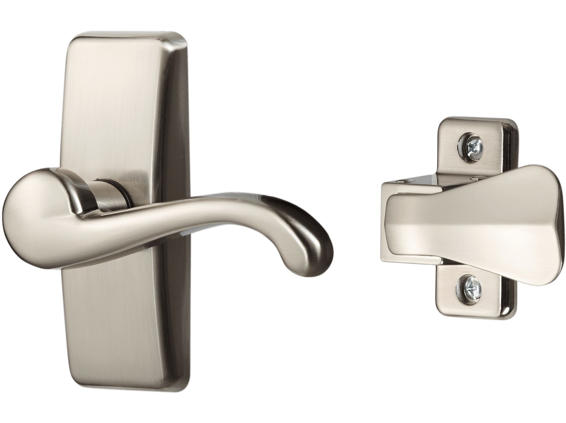 Ideal Security Storm Door GL Lever Handle Set Satin Nickel Canadian Tire