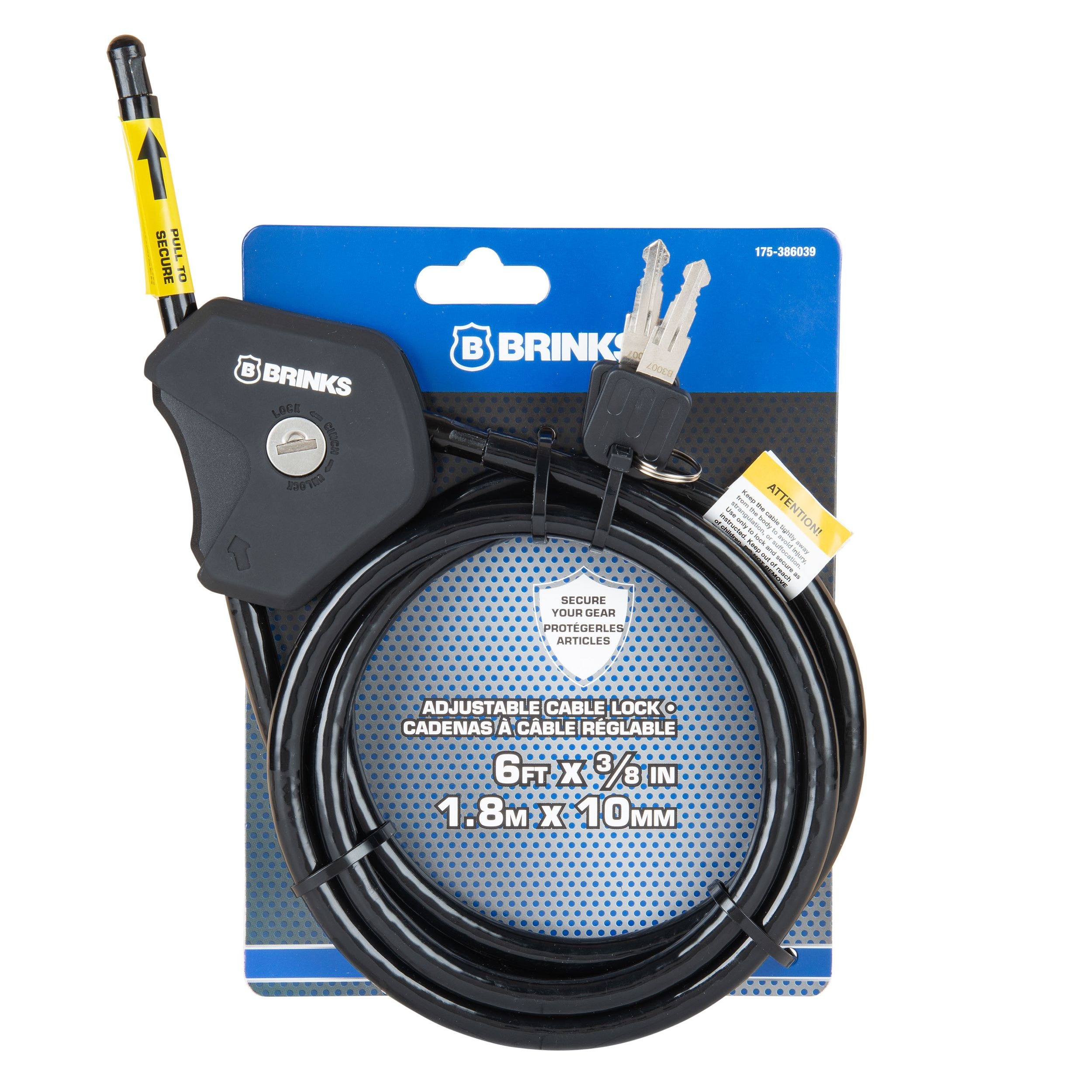 Brinks 6-ft Adjustable Cable Lock | Canadian Tire