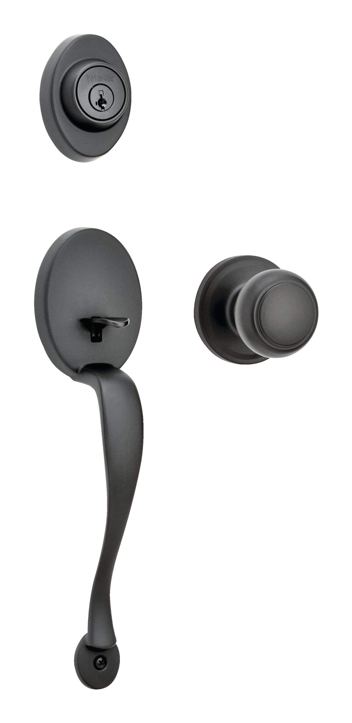 Weiser Augusta Grip Handle Set, Troy Door Knob & Deadbolt Lock Set ...