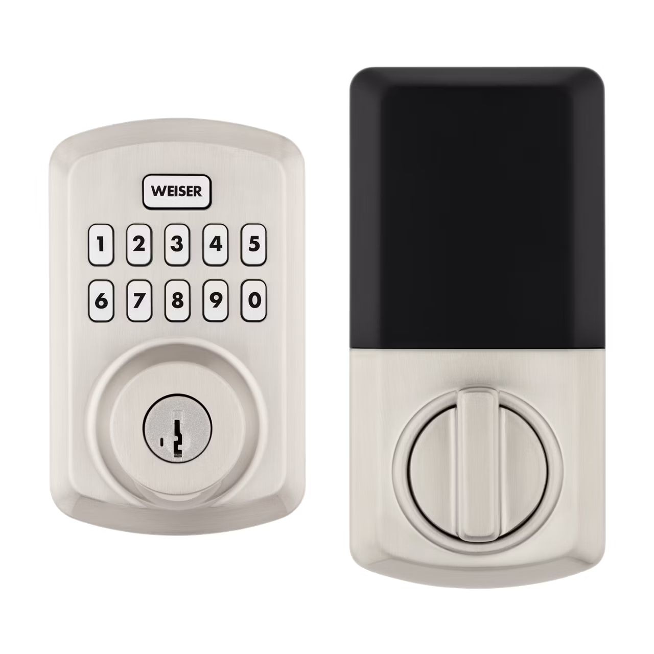 Weiser Powerbolt 3 Keyless Entry Deadbolt Lock, 10-Button Keypad Door ...