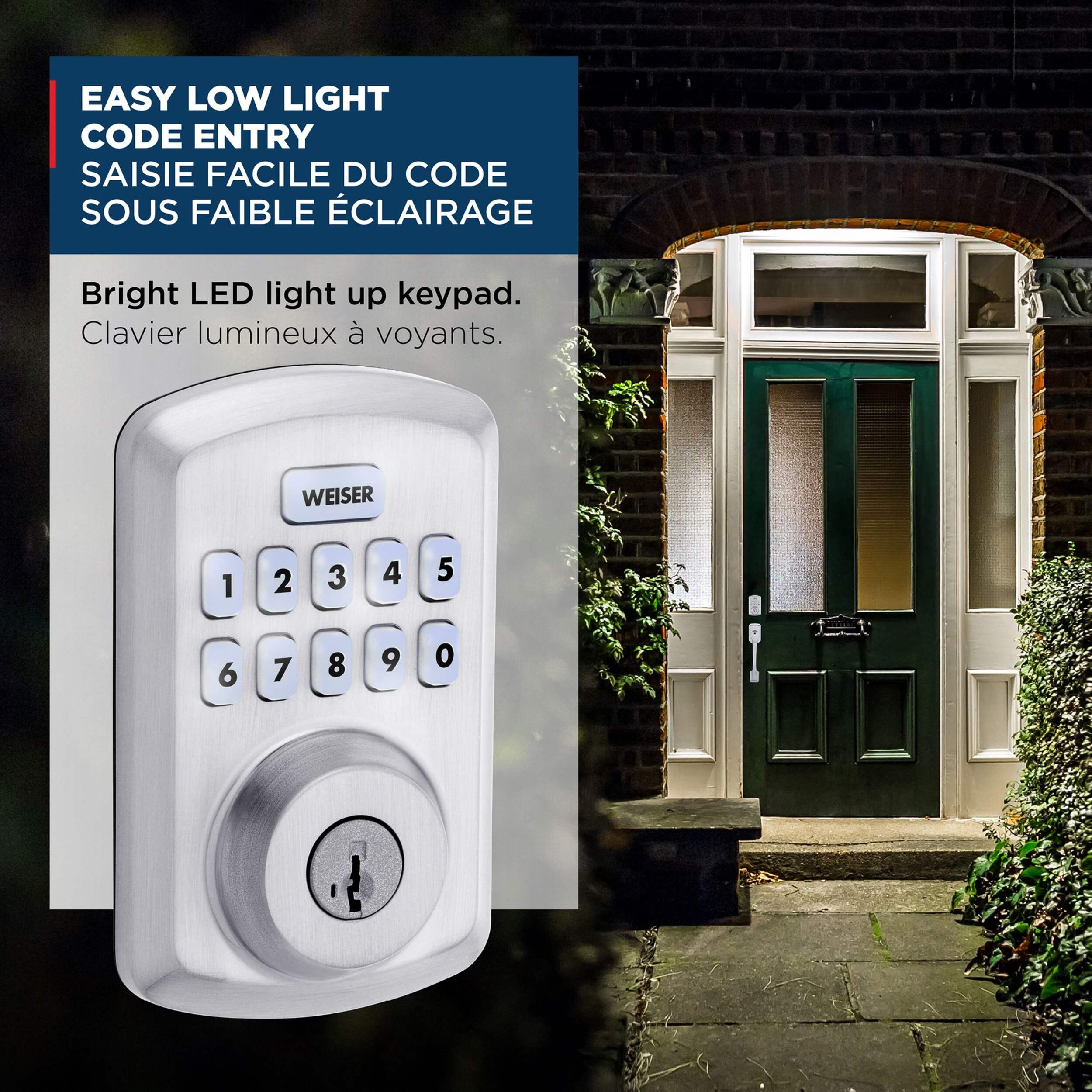 Weiser Powerbolt 3 Electronic Deadbolt Door Lock with SmartKey, Satin ... Weiser Powerbolt 3 Electronic Deadbolt Door Lock with SmartKey, Satin ...
