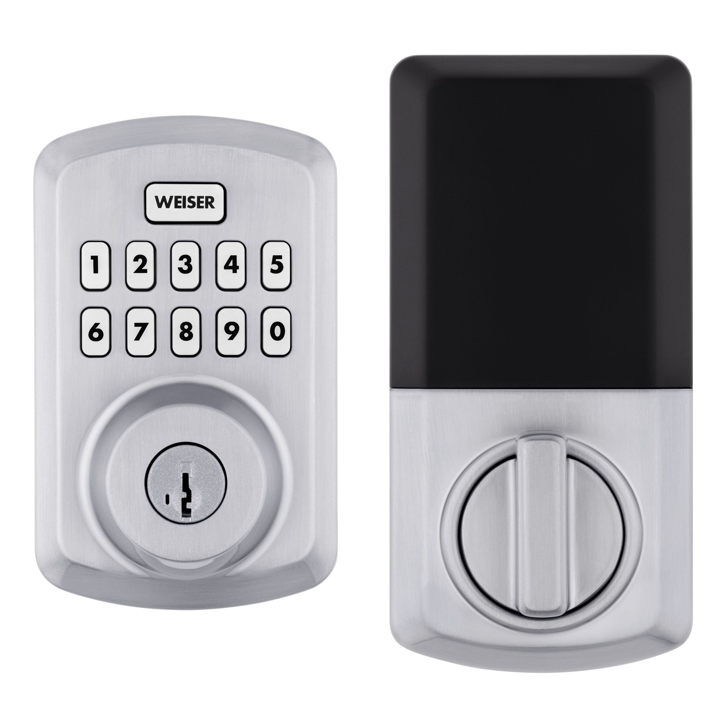 Weiser Powerbolt 3 Keyless Entry Deadbolt Lock, 10-Button Keypad Door ...