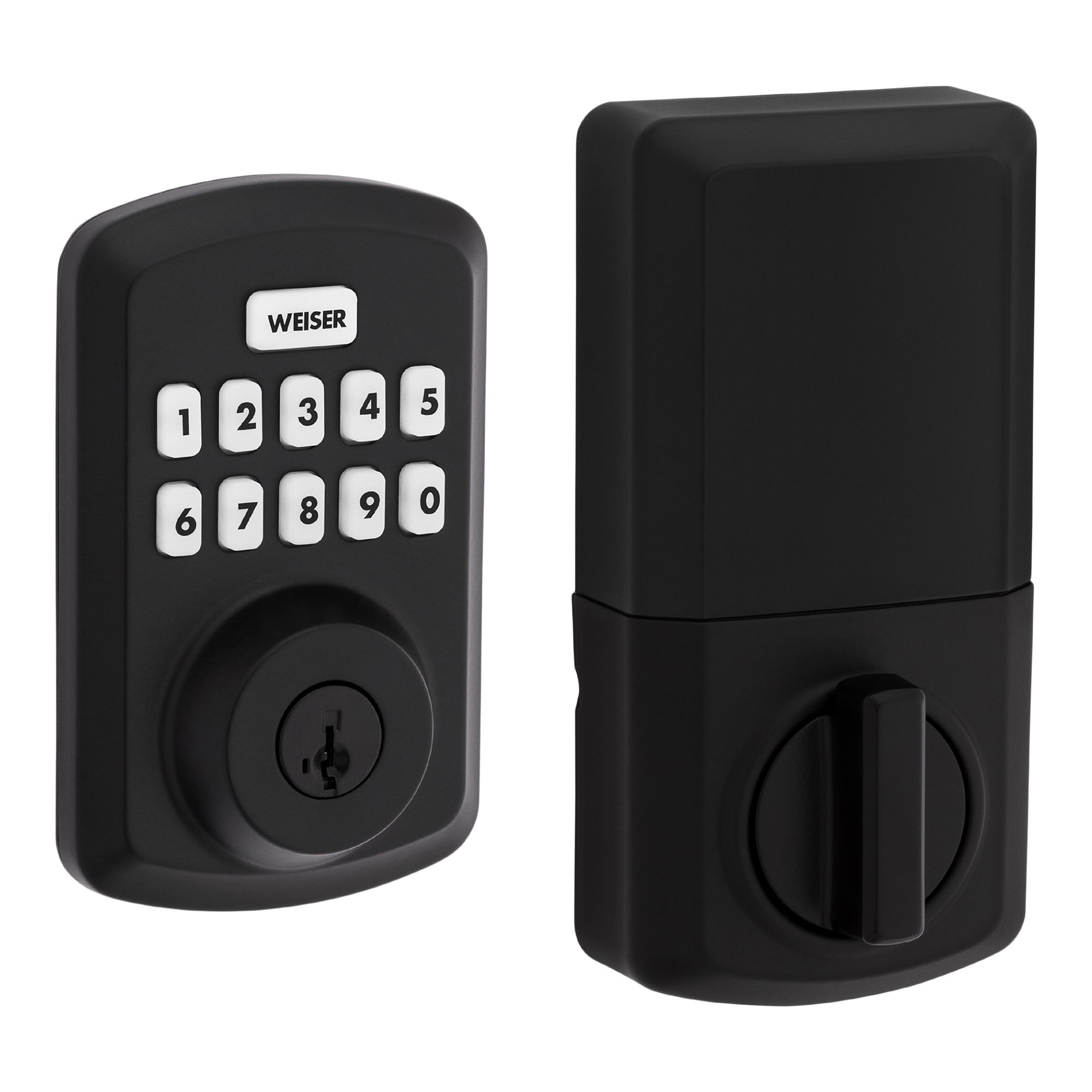 Weiser Powerbolt 3 Keyless Entry Deadbolt Lock, 10-Button Keypad Door ...