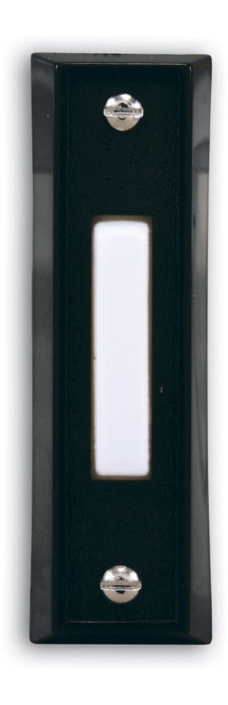 Globe Wired Unlighted Push Doorbell Chime Button, Black | Canadian Tire