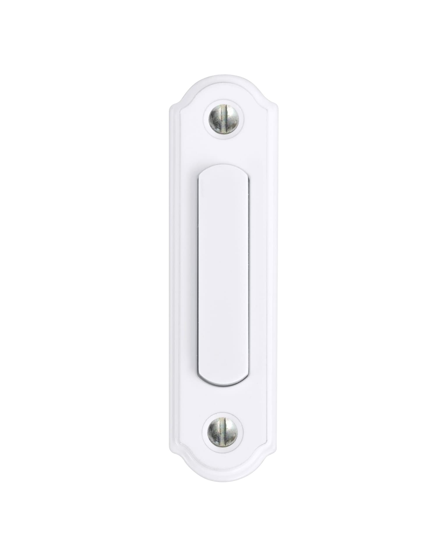 HeathZenith Wired Lighted Metal Push Doorbell Chime Button, White ...