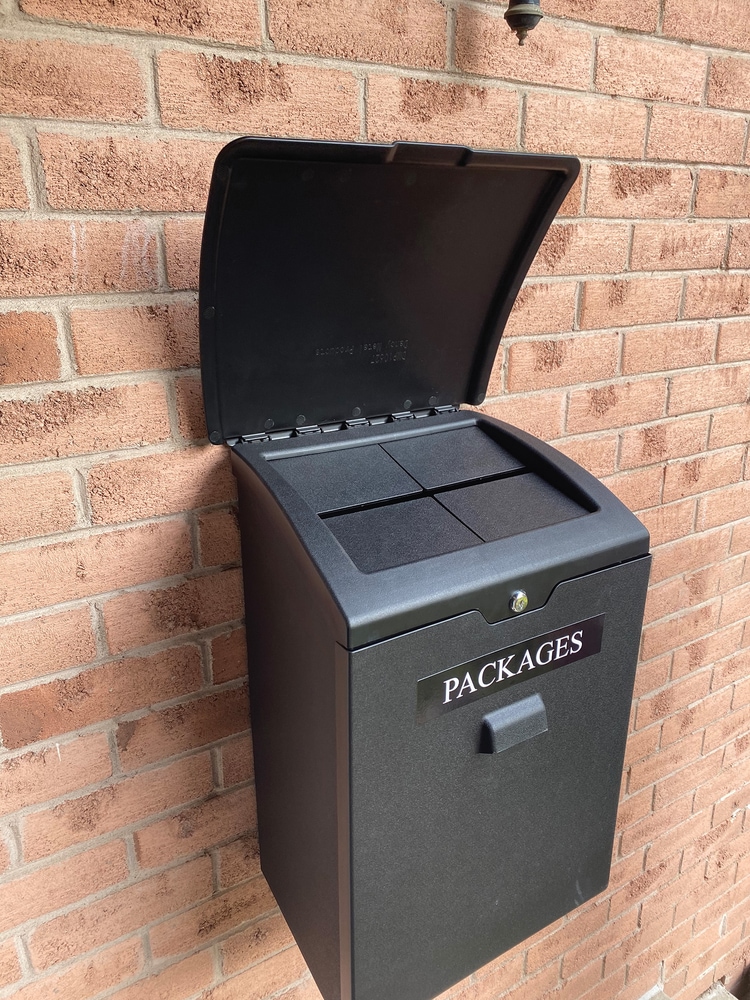 Dancy Weatherproof Wall-Mount Locking Parcel Box, Black | Canadian Tire