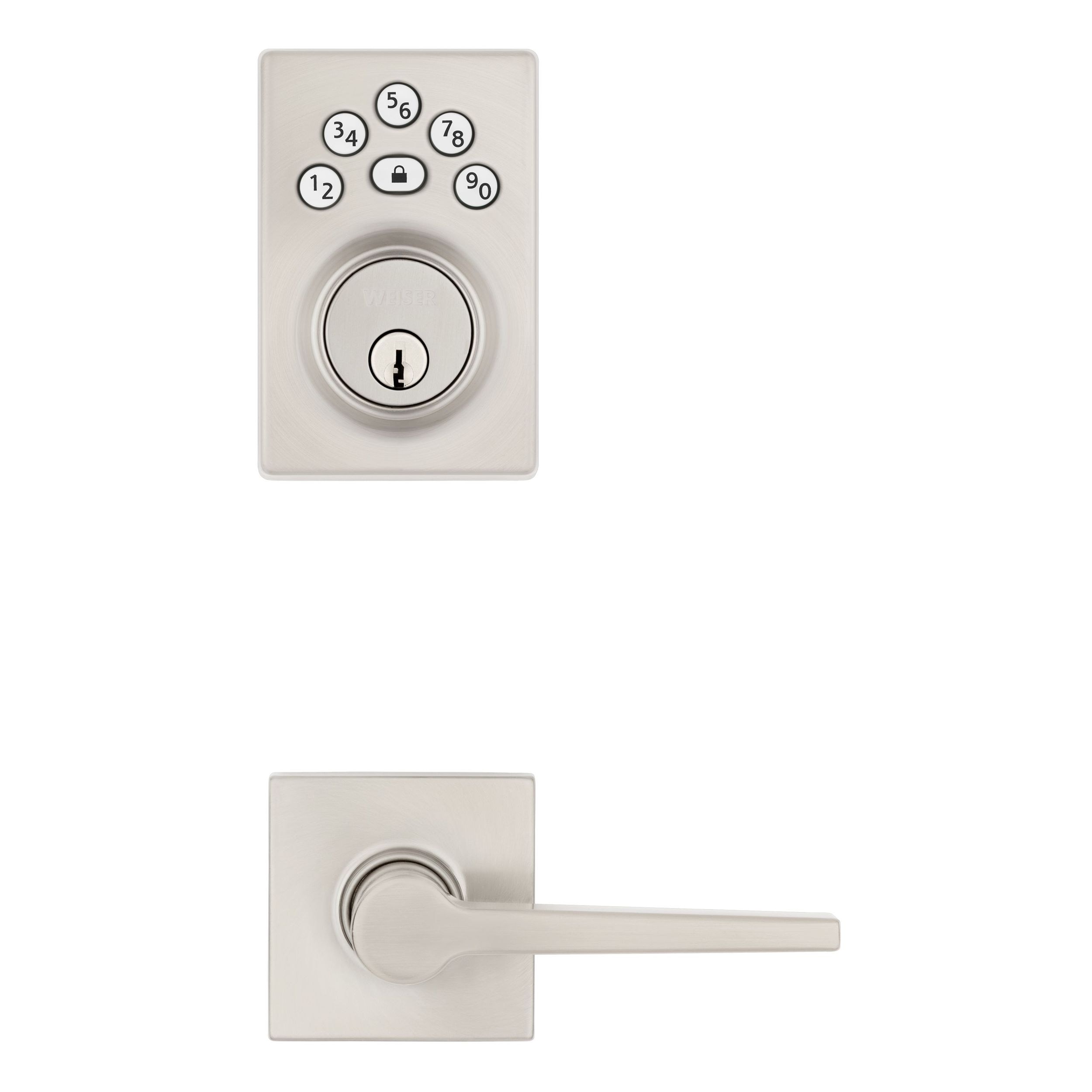 Weiser Elements Deadbolt x Daylon Lever, Satin Nickel | Canadian Tire