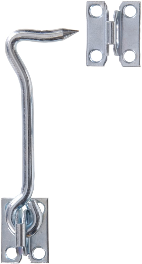 Hillman Heavy Gate Hook With Plate Staples, Indoor/Outdoor Use, Zinc ...