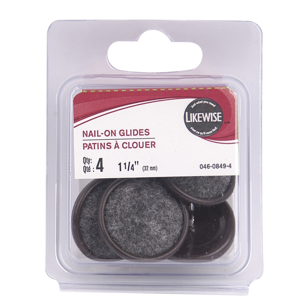 Certified Nail-On Furniture Glides, Base Furniture Glide, 1-1/4-in, Brown | Canadian Tire