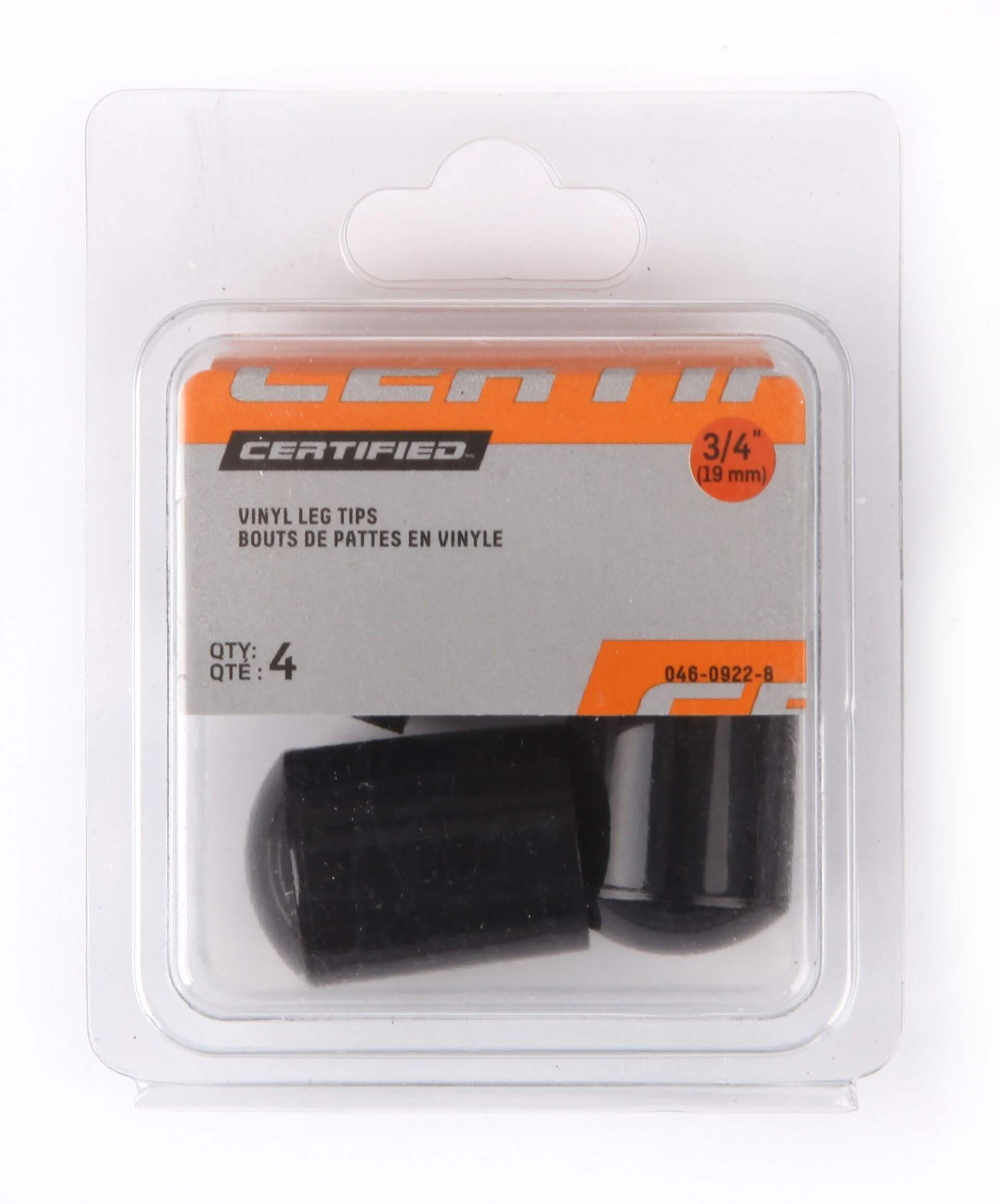 Certified Vinyl Leg Tips, For Metal/Wood, Black, 4-pc | Canadian Tire