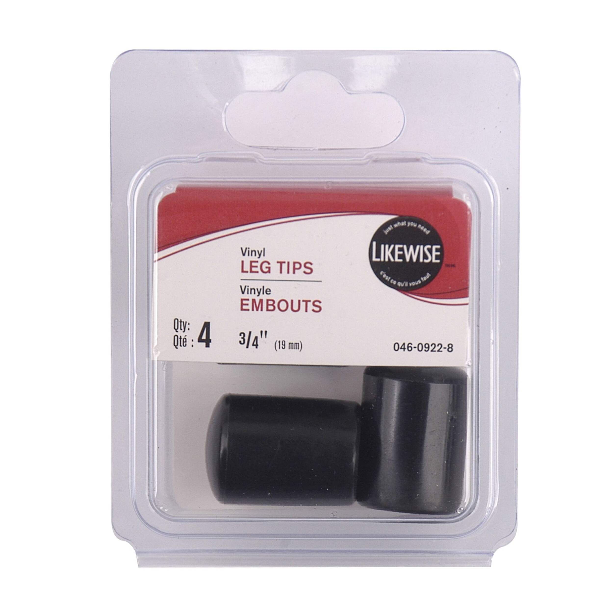 Certified Vinyl Leg Tips, For Metal/Wood, Black, 4-pc | Canadian Tire
