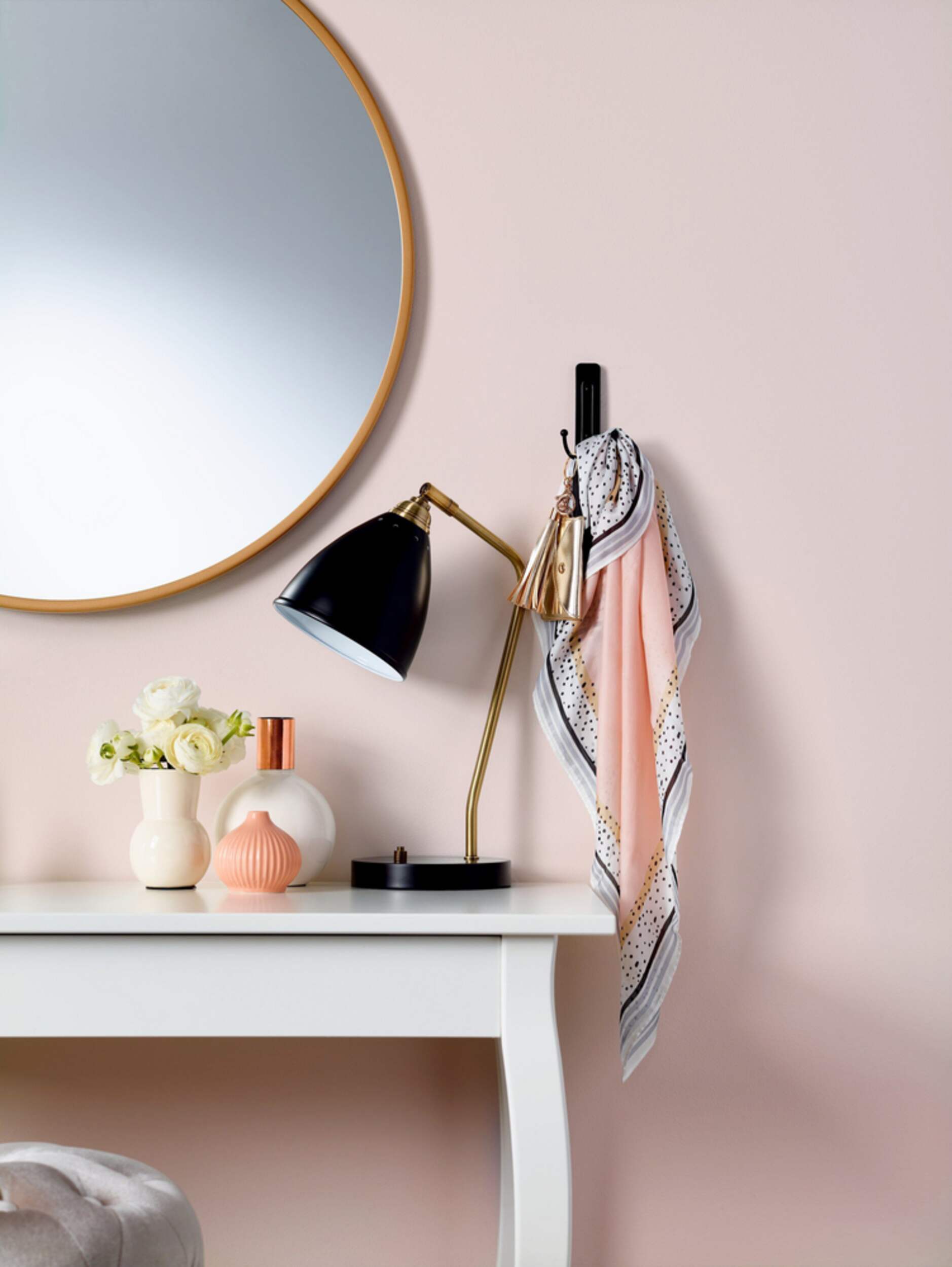 Command Large Double Hook with Adhesive Strips, Matte Black, 4-lbs, 1 ...