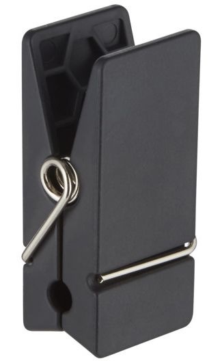 Command Small Slate Spring Clips with Adhesive Strips, Black, 3-pk ...