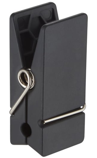 Command Small Slate Spring Clips with Adhesive Strips, Black, 3-pk ...