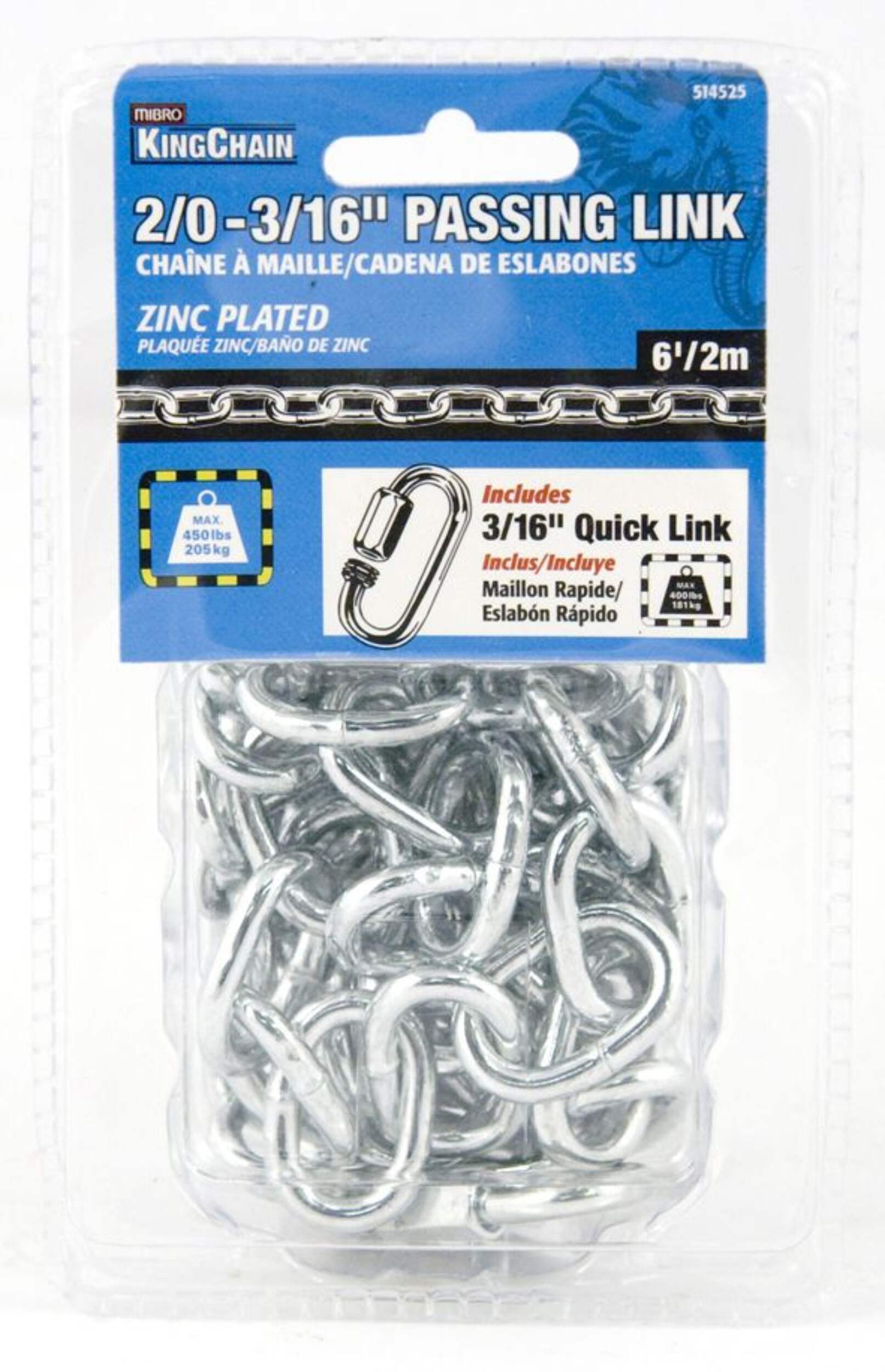 Ben-Mor Passing Link Chain, For General Utility, Corrosion Resistance ...