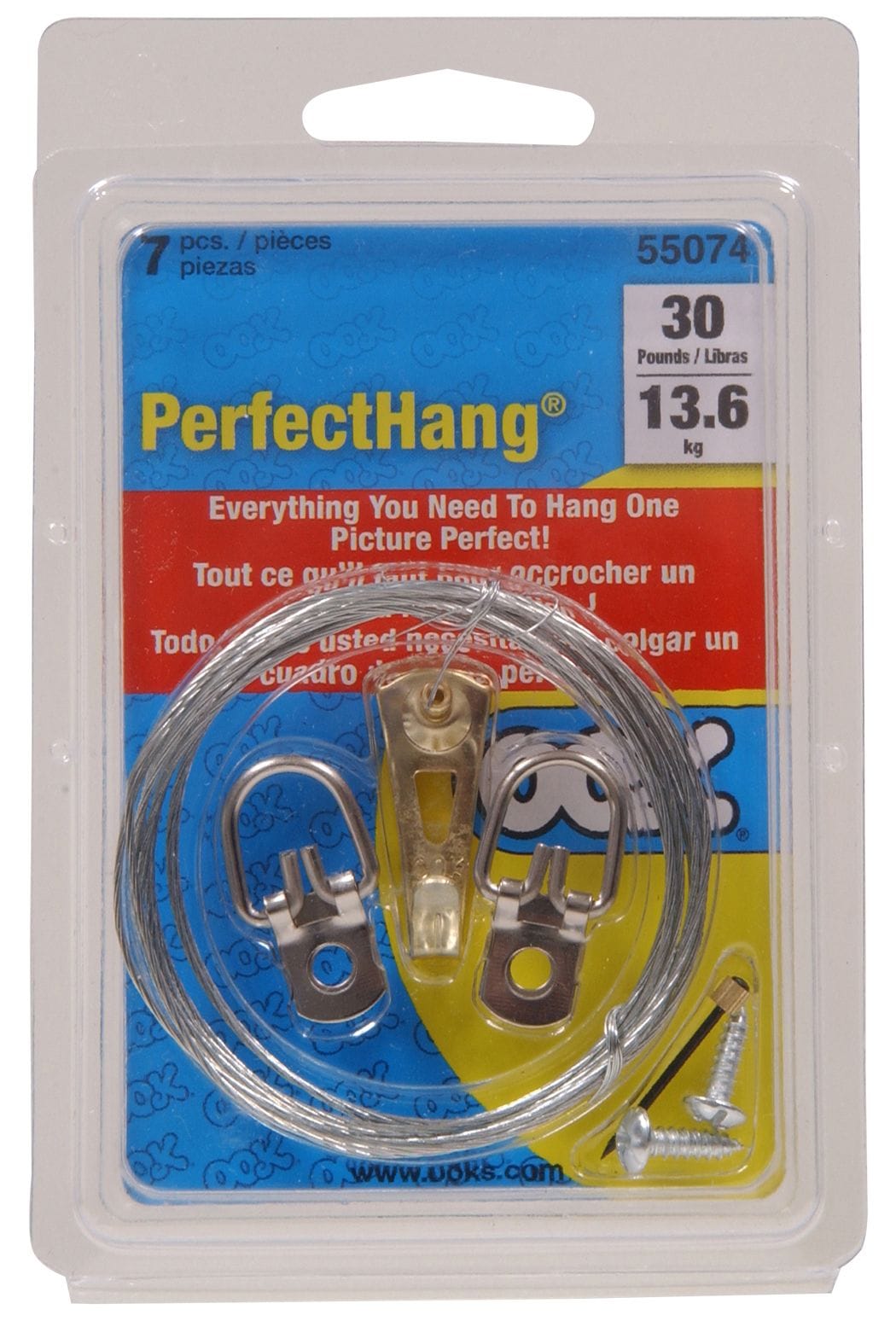 Hillman Perfect Hanging Kit, For Plaster and DrywAll, 30-lb Capacity, 7 ...