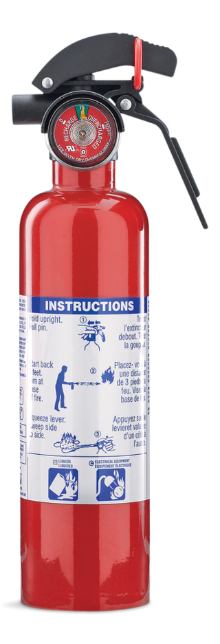 Garrison Rechargeable Compact Fire Extinguisher With Wall Mounting ...