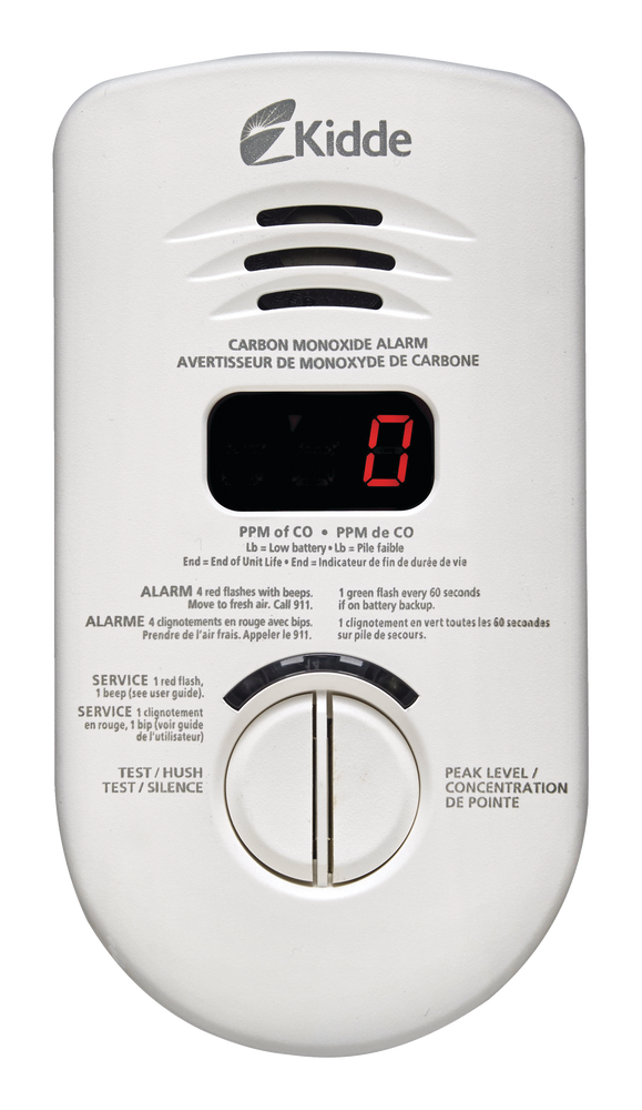 Kidde Worry-Free Plug-In Digital Carbon Monoxide (CO) Alarm With 10-Year Sealed Battery ...