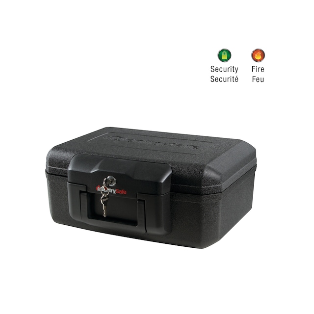 SentrySafe Small Fire Safe Security Chest with Key Lock, Black, 5-L ...