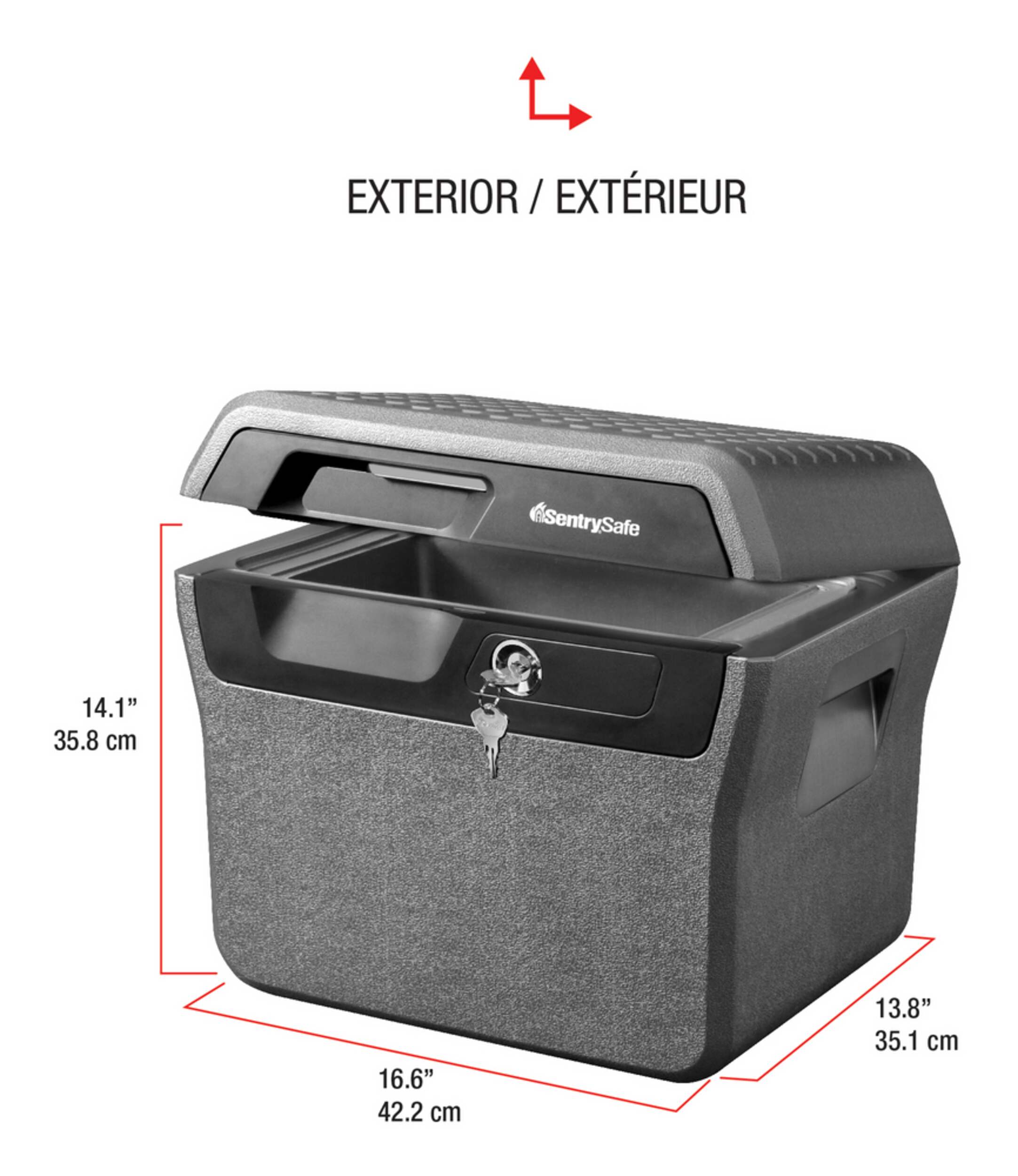 SentrySafe Large Fire and Water Resistant File Safe Box With Key Lock ...