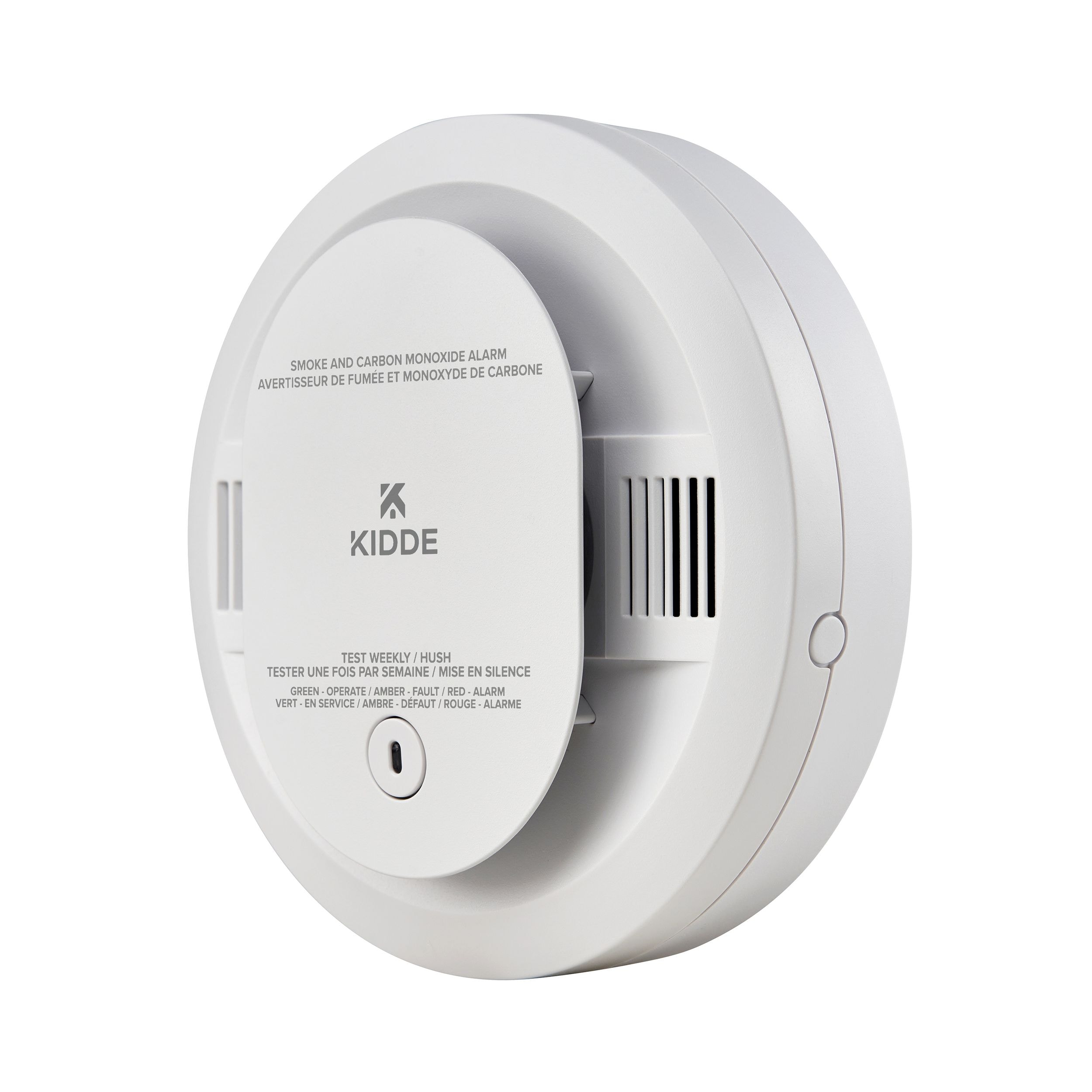 Kidde 2-in-1 120V Hardwired Smoke Alarm/Carbon Monoxide (CO) Detector with AA Battery Back-Up ...