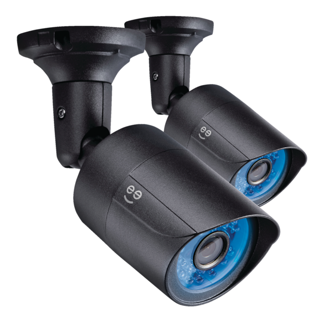 Geeni Hawk 2 1080p HD Smart Wi-Fi Outdoor Security Camera, 2-pk, Black ...