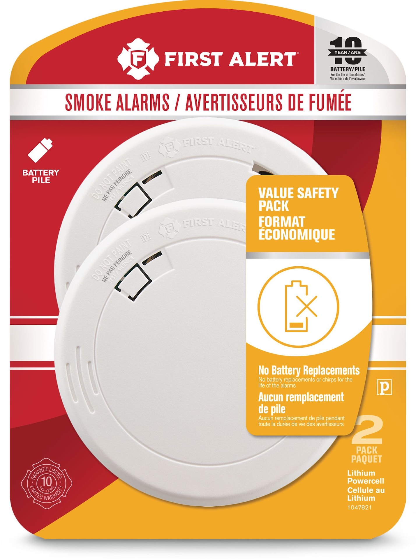 First Alert Photoelectric Battery-Operated Smoke Alarm with 10-Year ...