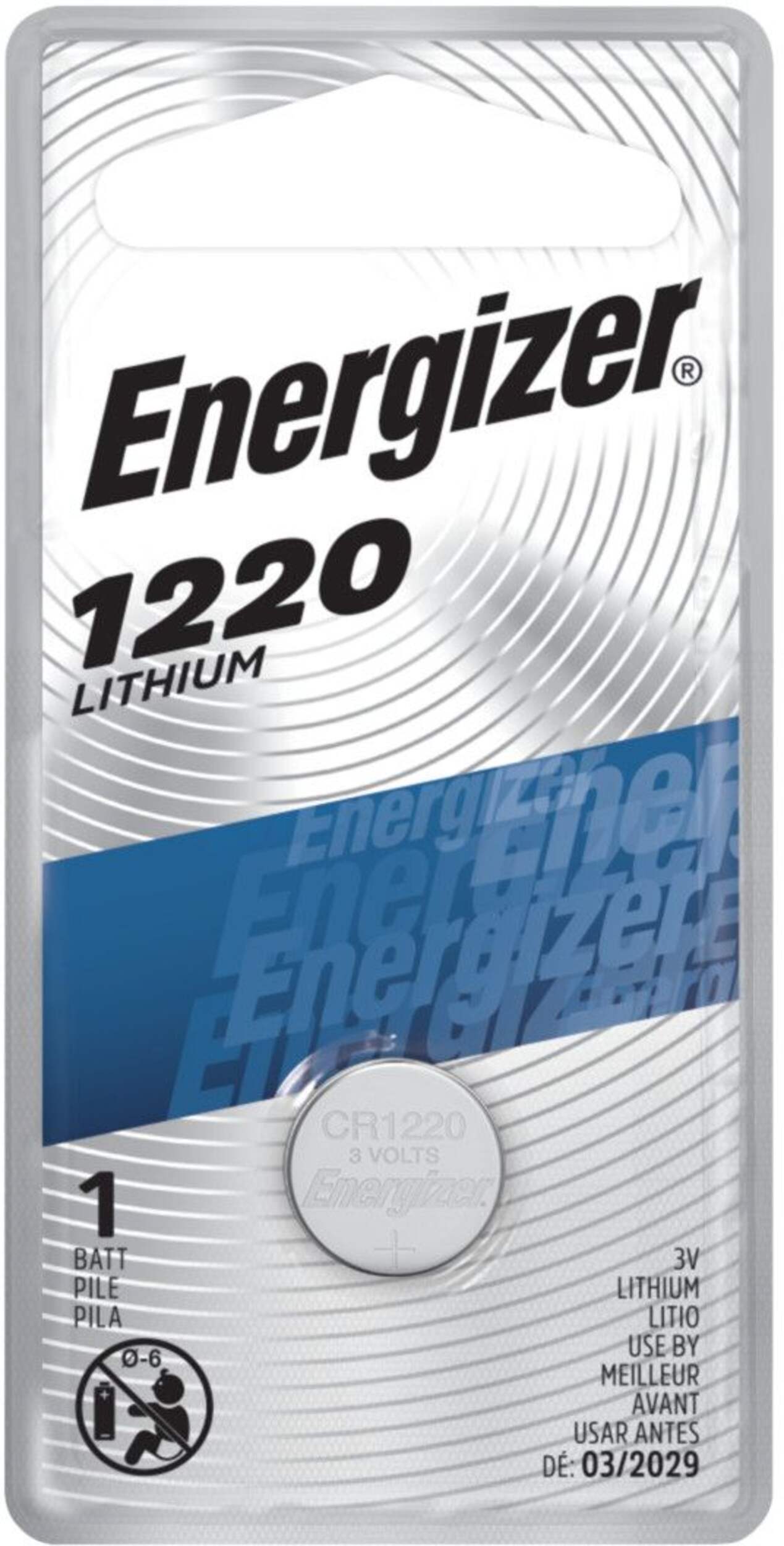 Energizer 1-pk ECR1220 DL1220 3V / 3 Volt Lithium Coin Battery, Long Lasting | Canadian Tire