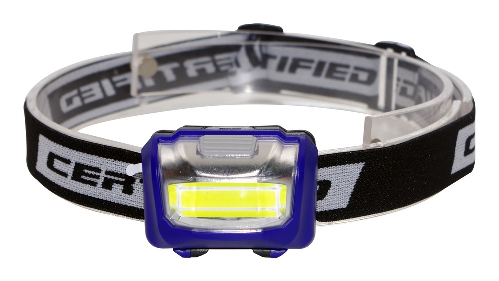 Certified 120 Lumens Adjustable COB LED Headlight/Headlamp, Batteries ...