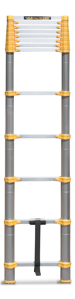 MetalTech CSA Approved Grade 1 Aluminum Telescopic Ladder, 12.5-ft, 250 ...
