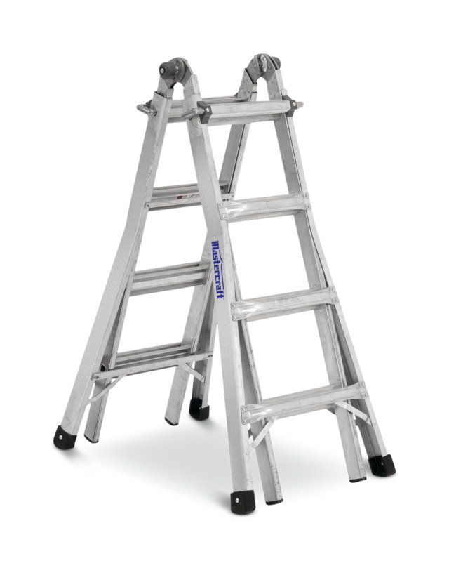 Mastercraft Grade 1A Aluminum Multi-Task Ladder, 17-ft, 300-lb ...