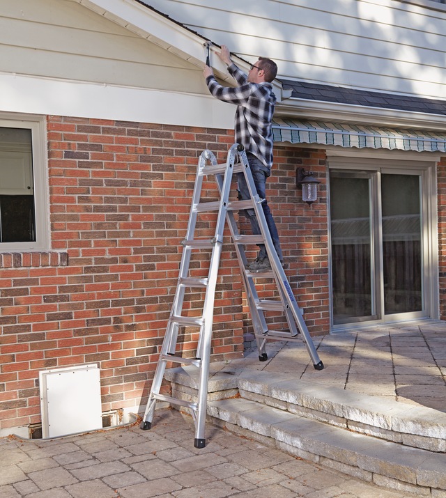 Mastercraft Grade 1A Aluminum Multi-Task Ladder, 21-ft, 300-lb ...