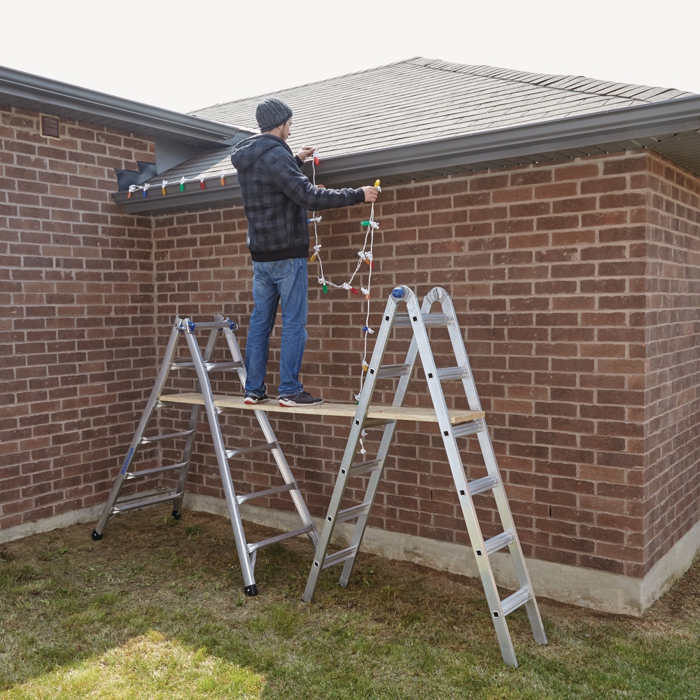 Mastercraft Grade 1A Aluminum Multi-Task Ladder, 25-ft, 300-lb ...