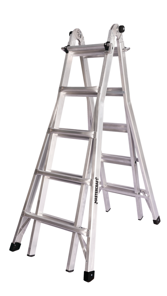 Mastercraft CSA Grade 1 Aluminum Multi-Task Ladder, 21-ft, 250-lb ...